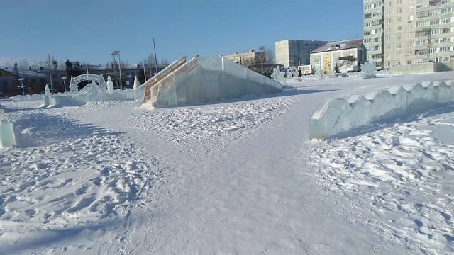 Город Мегион зимой.