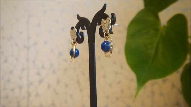 Серьги с лазуритом. Украшения из натуральных камней