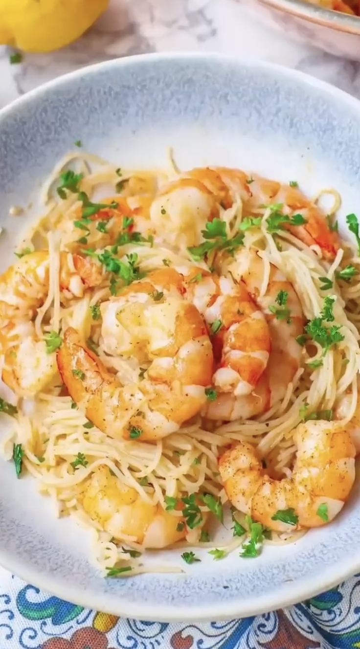 Готовим быстро и вкусно пасту с креветками