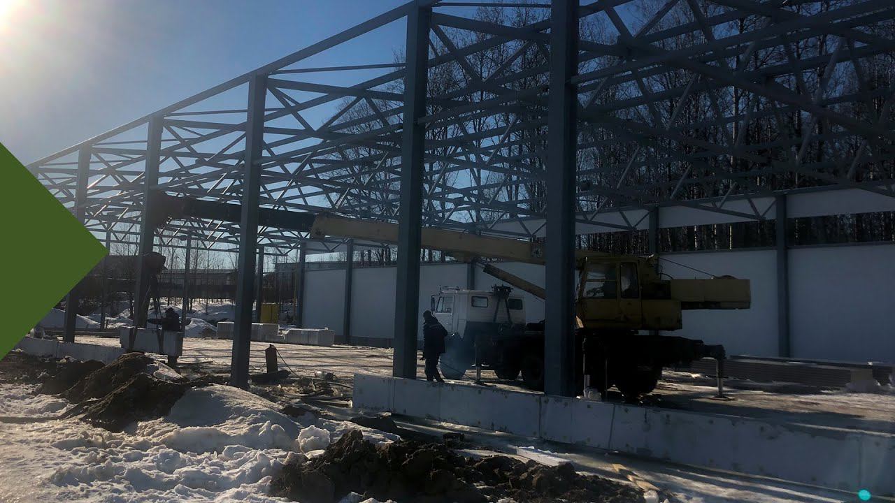 Строительство склада S 1400 м2 д.Разбегаево