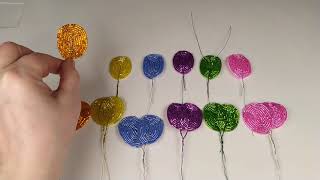 Цветы из бисера. Бисероплетение. 1 часть. Радужная роза. Лепестки. Мастер класс. Пошаговый МК .