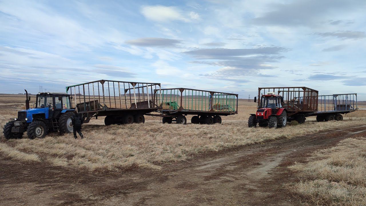 МТЗ 952, МТЗ892 и МТЗ1221. Прицепы птс 9. Грузим сено!(Сезон 2021)