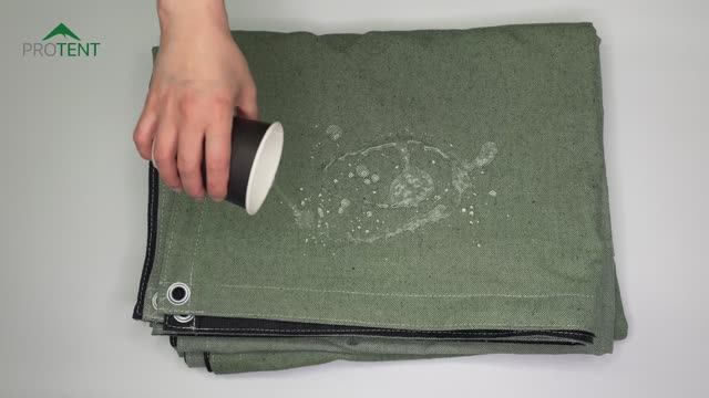 Брезентовый полог водоупорный  с люверсами (брезент ВО), штора для гаража, тент автомобильный