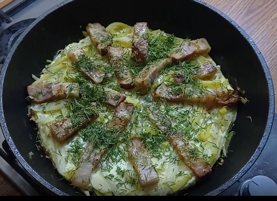 Картофельный омлет! Новый вариант вкусного завтрака.