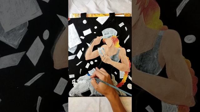 Роспись шоппера на заказ.  Уно из аниме и веб-манги Nanbaka .