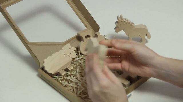 Набор деревянных фигурок "Ферма", бренд Tree Tone