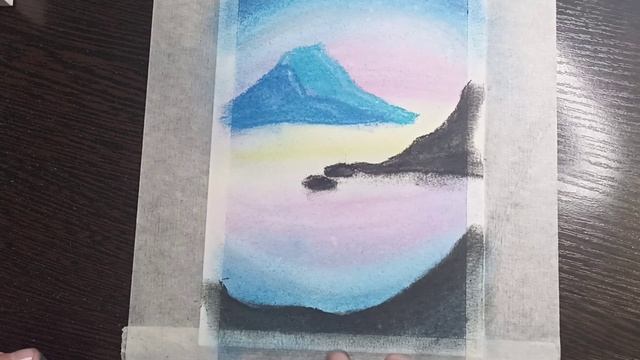 Рисую сухой пастелью пейзаж