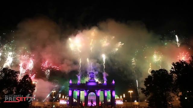 Салют в честь 75-летия  ВДНХ