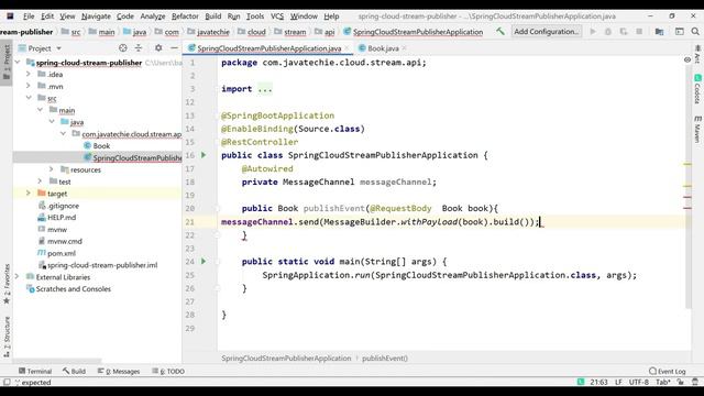SCAP Spring Cloud Stream With Apache Kafka Binder _ Example _ JavaTechie