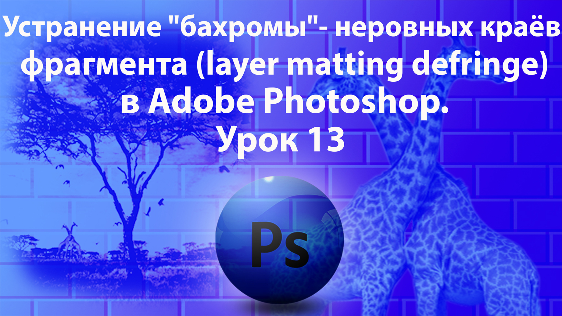 Уроки Фотошопа. Adobe Photoshop. Урок 13. Устранение "бахромы" фрагмента (layer matting defringe)
