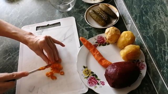 Винегрет из запечённых овощей.