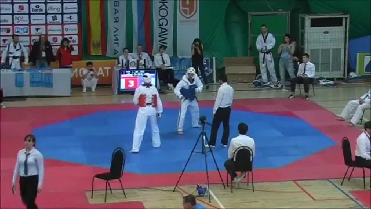 Taekwondo WTF. Соревнования Патриот. 09.05.2015. Ким Максим-Рябченко.
