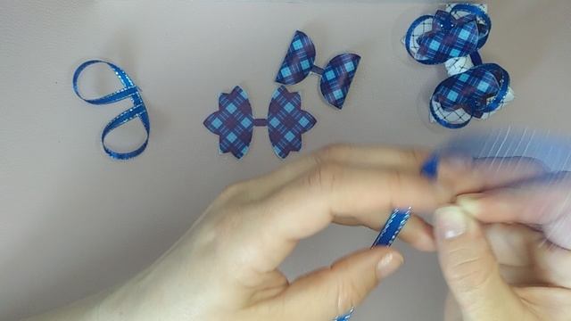 Бантики с экокожи.