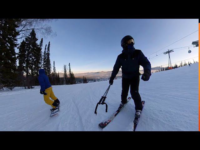 Горнолыжный спуск в Шерегеше