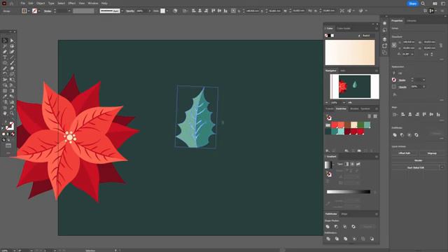 СОЗДАЁМ КАДЕНДАРЬ С РОЖДЕСТВЕНСКИМ ЦВЕТКОМ