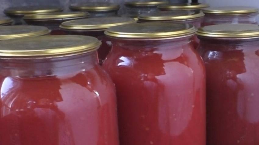 Заготовка на зиму. Томат из домашних помидор.