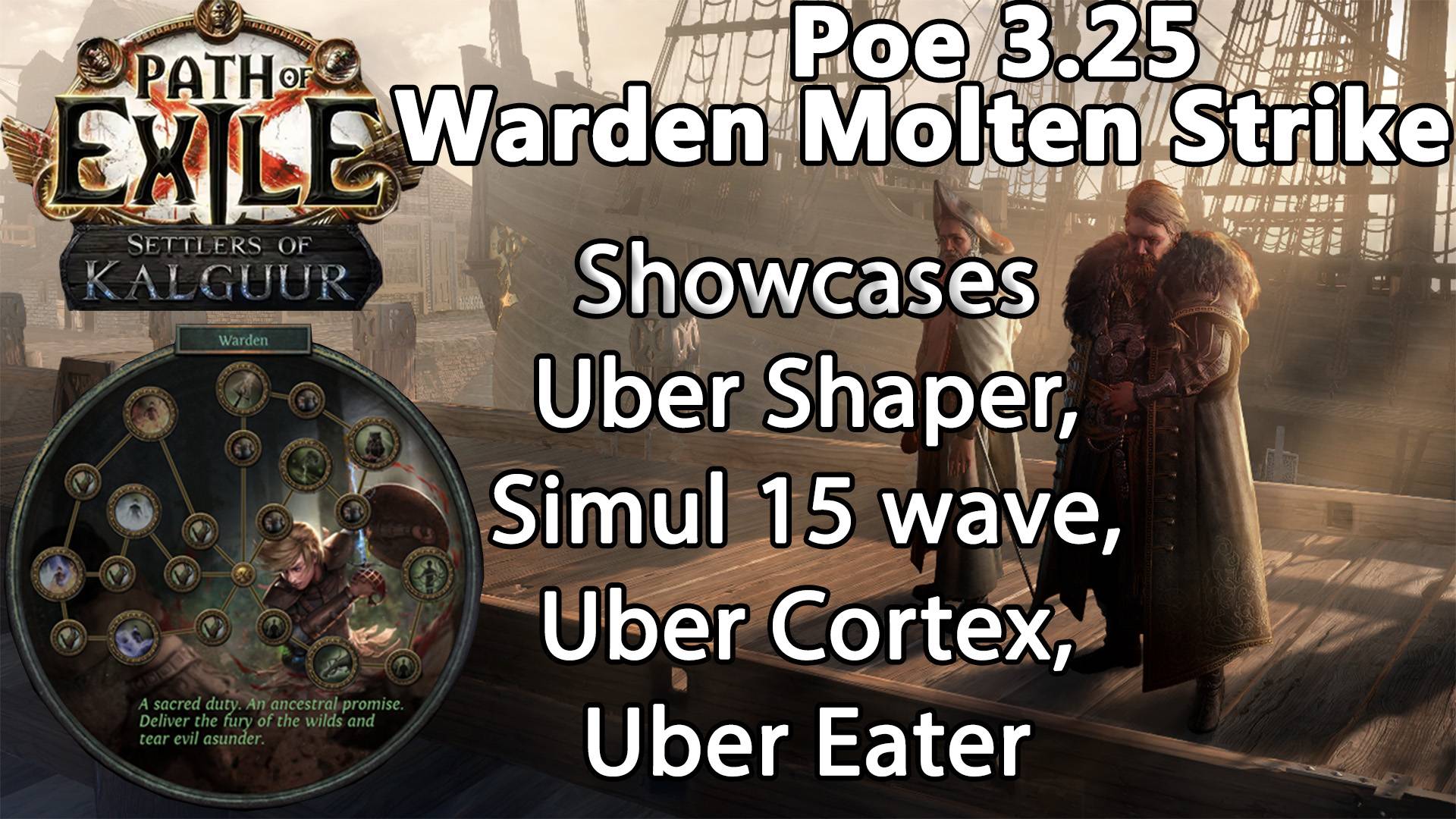 Path of Exile 3.25.Warden Molten Strike. Showcase-Uber Shaper, Simul 15wave, Uber Cortex, Uber Eater