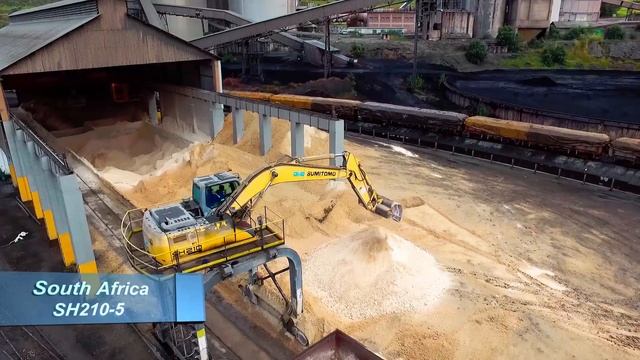 Экскаватор Sumitomo SH210-5 на гусеничной платформе. Южная Африка
