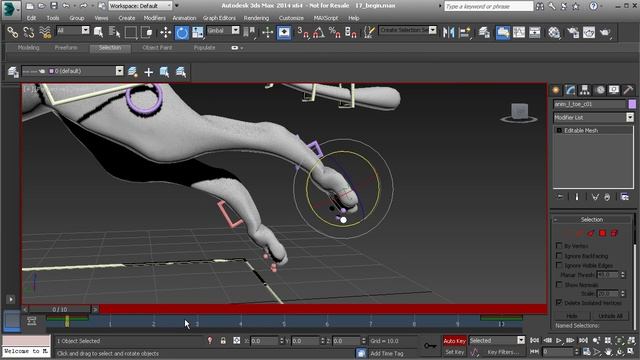 17. Animating the toes to push follow-through and realism