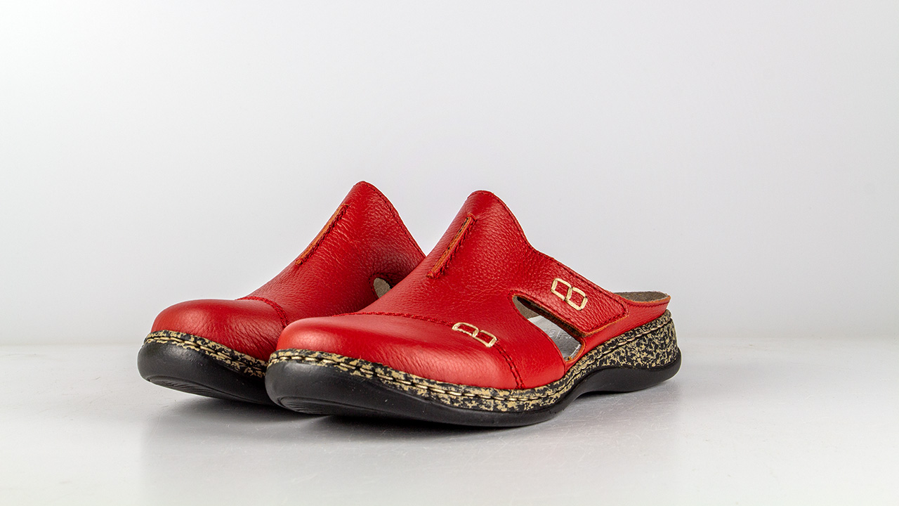 Сабо Rieker женские красные 46362-33