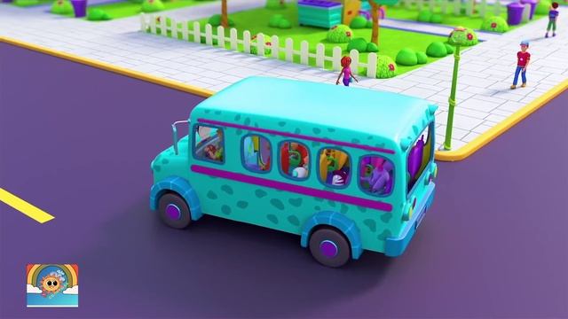Wheels On The Bus Go Round and Round | School Bus Song | Nursery Rhymes and Kids Songs