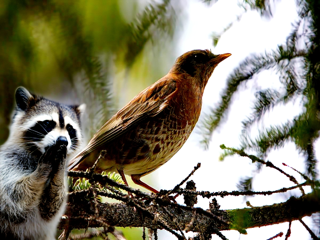 ?Нежданчик _ неожиданная встреча _ безбашенный дрозд _ природа _ Птицы.