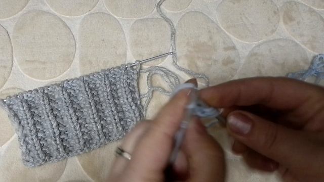 Узор спицами. Фальшивая английская резинка
