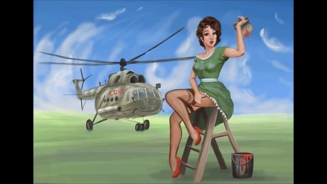классные девушки и самолёты в стиле пин ап. часть 3.