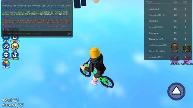 обби на велосипеде в роблоксе