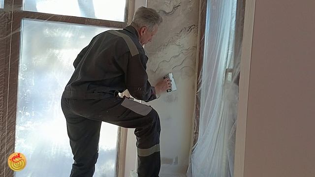 БЕСШОВНЫЙ МРАМОР РАБОТА У КЛИЕНТА