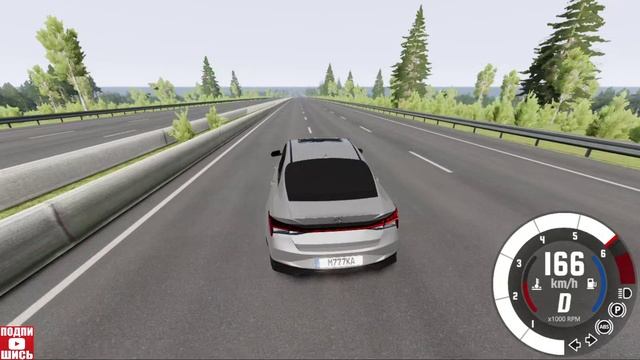BeamNG Drive Перекрытый автобан, Столковение с бетонными блоками! (Hyudnai Elantra) Мод патруль!