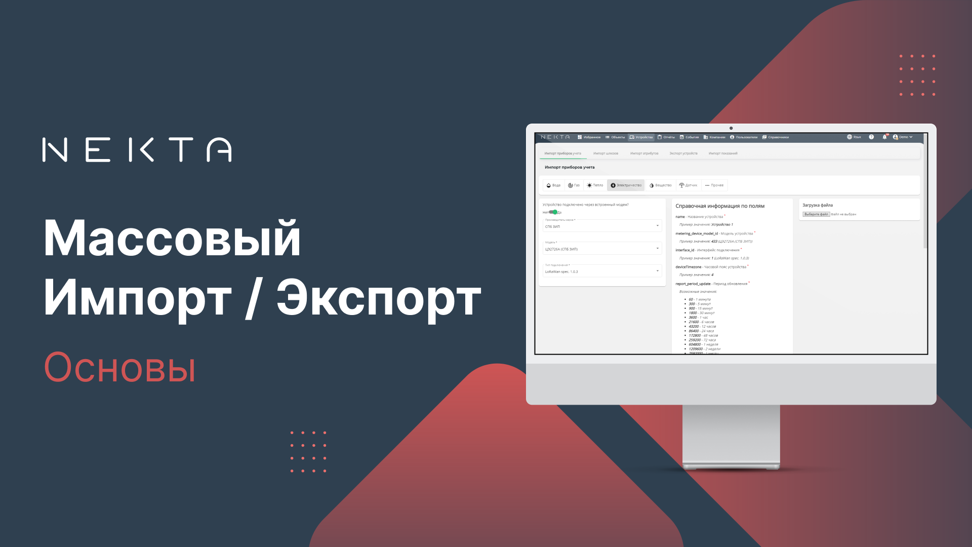 Массовый Импорт и Экспорт в NEKTA