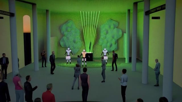 Визуализация спектакля X-MAC, Робостанция ВДНХ