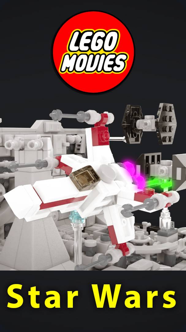 Полет по траншеям Звезды Смерти. Лего мультики
