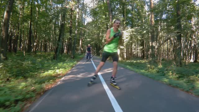 Лыжероллеры Толстиков Игорь и Хандорин Сергей ч.2