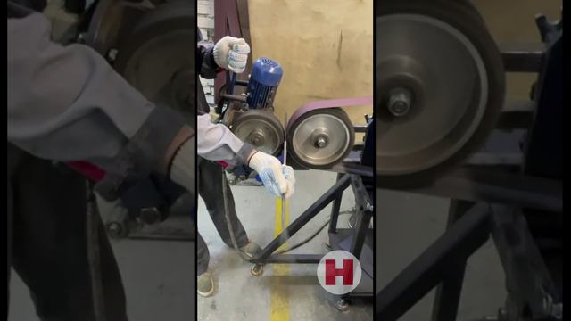 Шлифование и полировка прута нестандартной формы на станке SG2C-100.