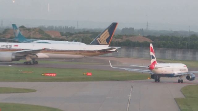 Аэропорт Хитроу, Лондон, Великобритания. Heathrow airport, London. Timelapse.