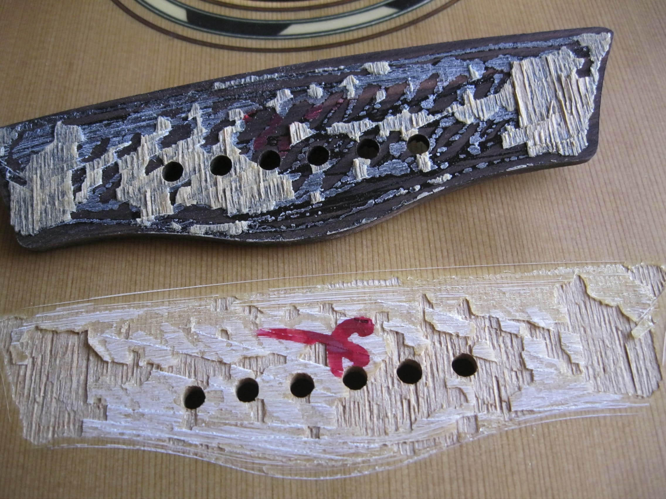 Отрыв бриджа от деки гитары