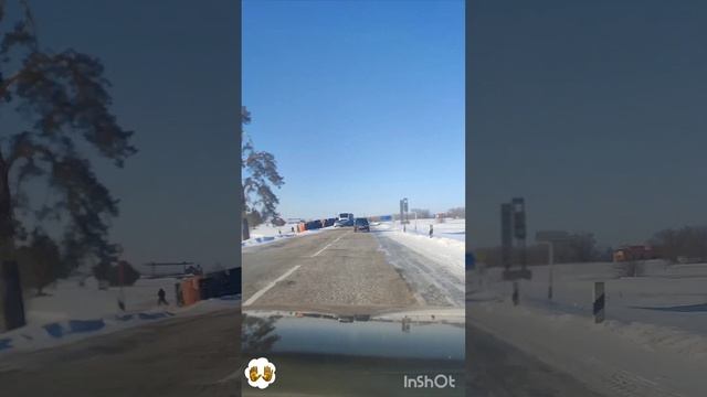 КАМАЗ сошёл с трассы, авария