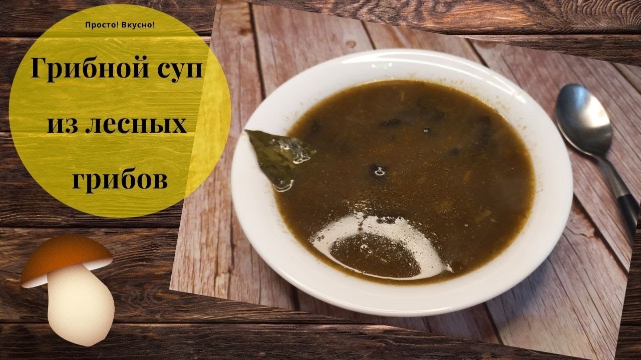 Грибной суп из лесных грибов