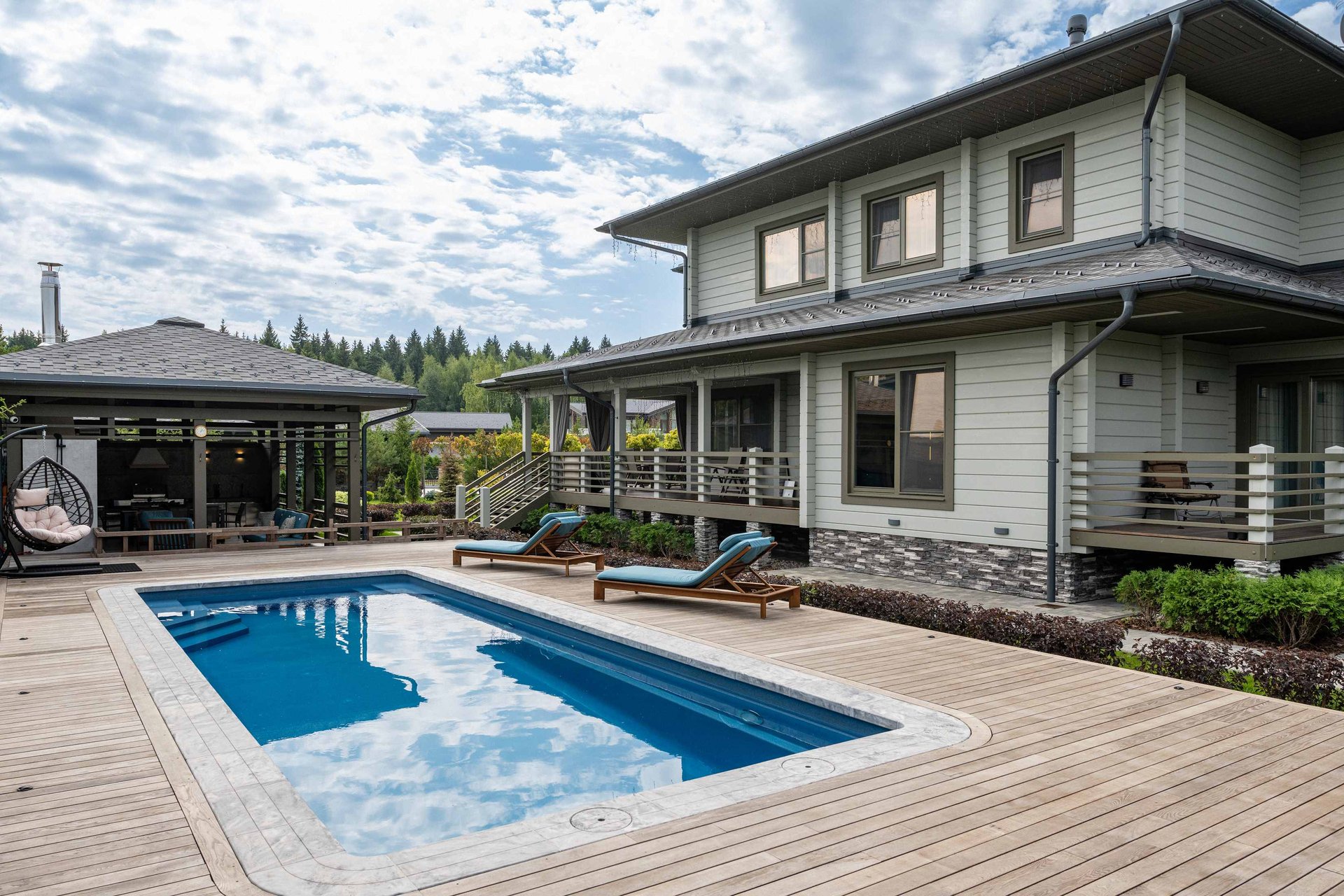 Распаковка уличного бассейна с композитной чашей ПАЛЕКС