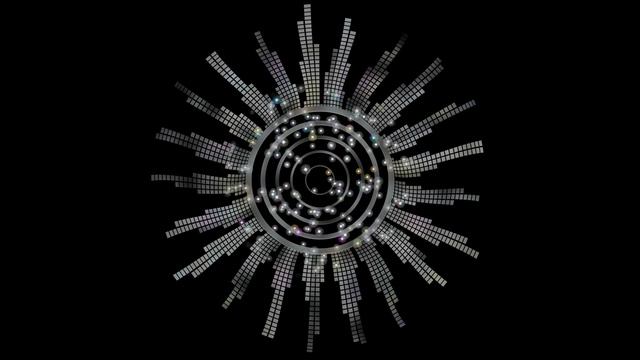 Эквалайзер. Частицы и элементы. Музыкальный бесплатный футаж.