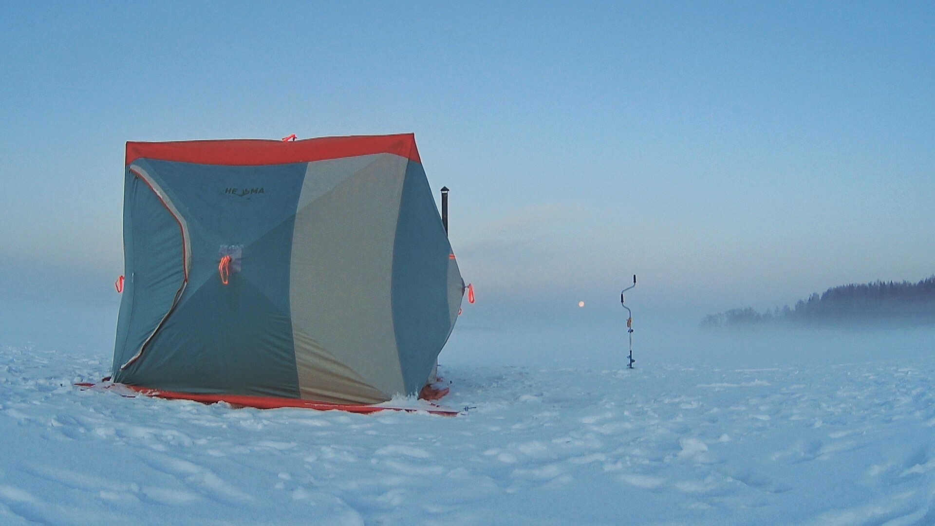 1 выезд с Палаткой 2023. Зимняя рыбалка с Ночёвкой.