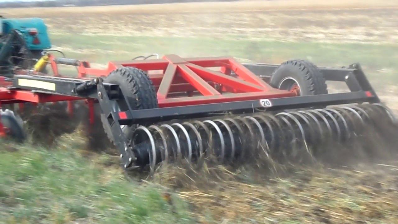 Работа бороны дисковой БДМ-А 3х4 (ПОДШИПНИКОВЫЙ УЗЕЛ СНАРУЖИ СФЕРЫ ДИСКА) БДТ-АГРО с трактором Т-150
