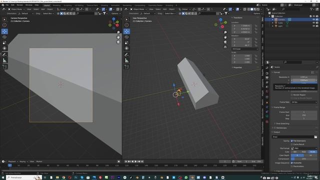 2. Camera and render settings