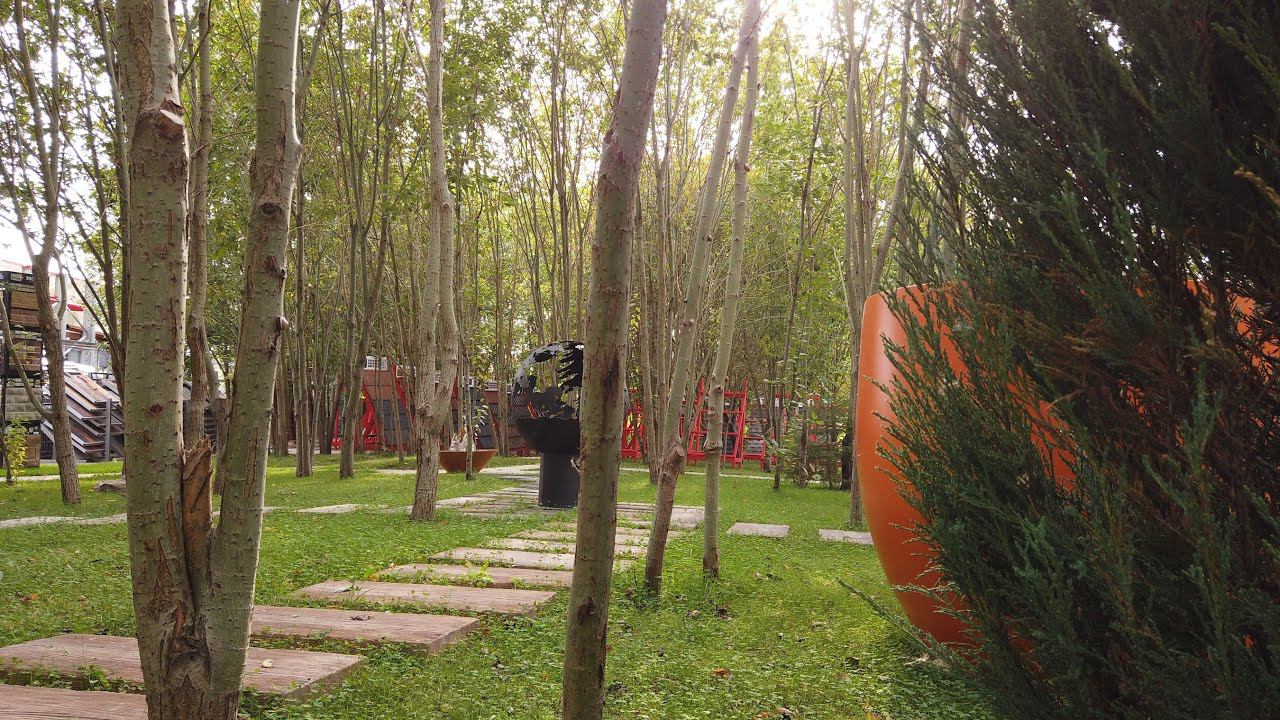 Патио с дощечками от White Hills. Экспозиция компании Unimart на Новорижском Шоссе