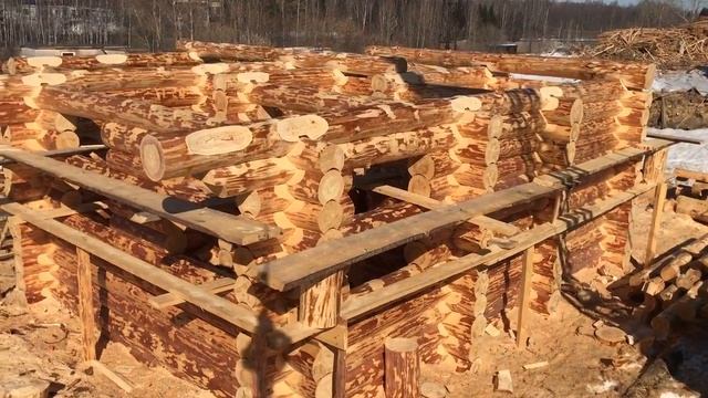 Рубка сруба 28-30 см