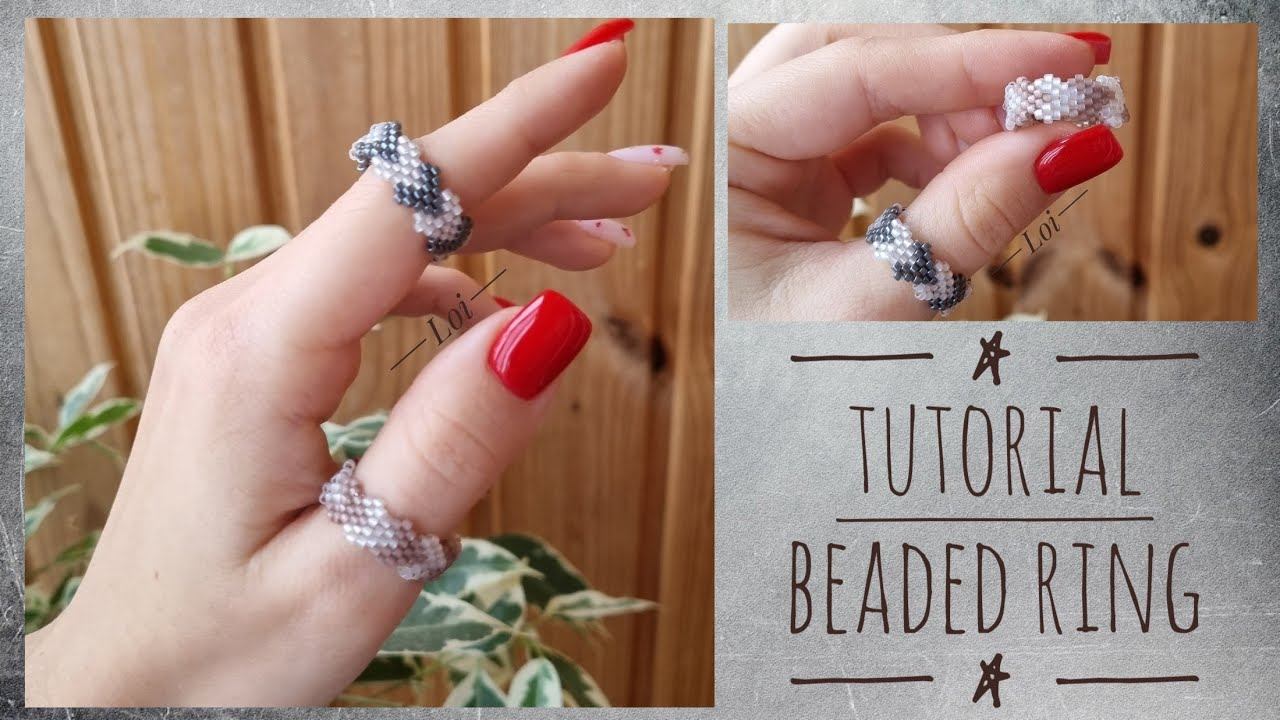 Мастер-класс: Кольцо из бисера кирпичным плетением | Tutorial - Bead ring with brick weaving