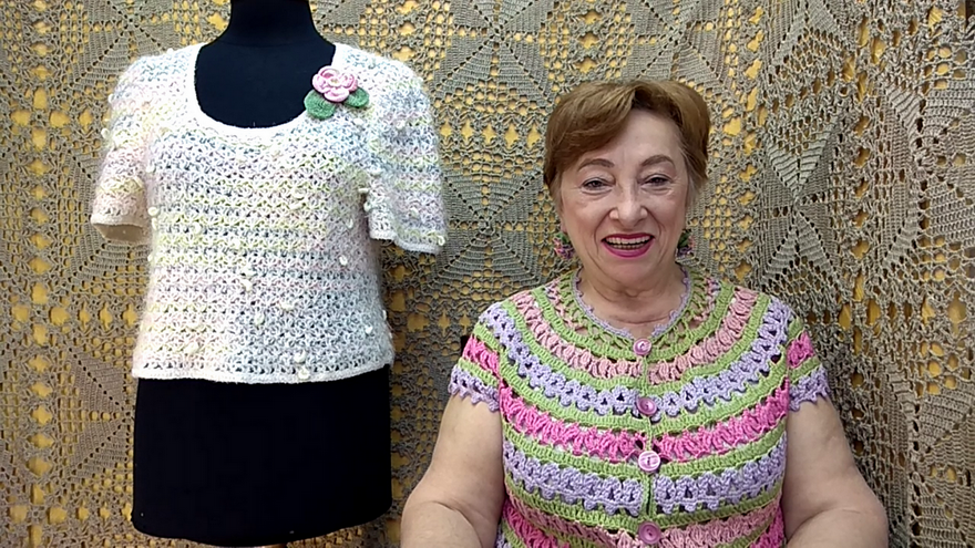 Кофточка "Кактус". Мастер-класс по вязанию крючком от О. С. Литвиной.