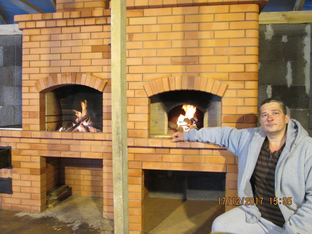 Мини-русская печь в составе печного комплекса